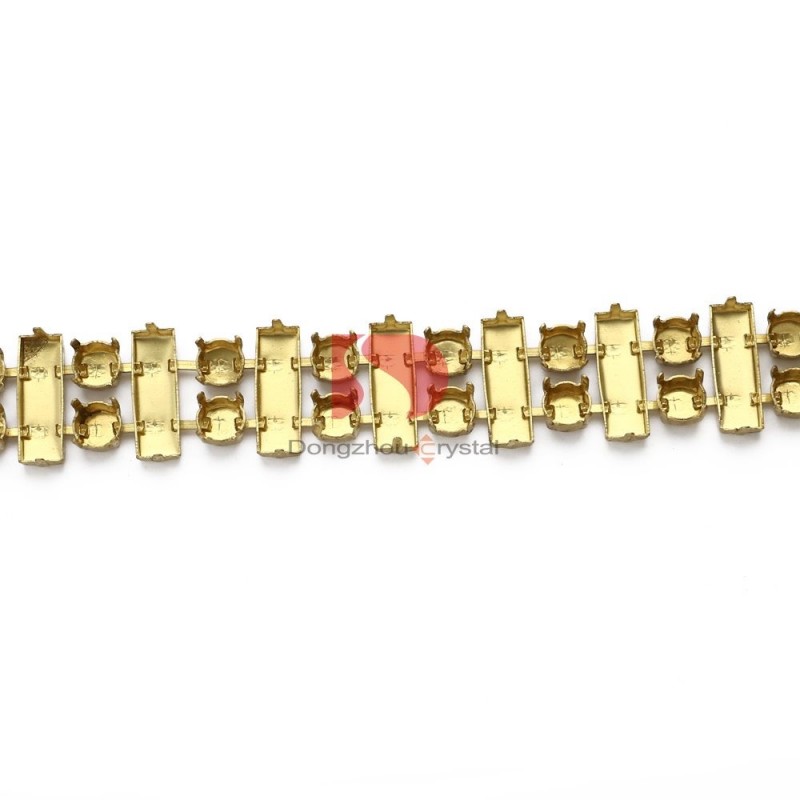High Quality Rectangle Round Empty Cup Chain Trimming with Two Connectors